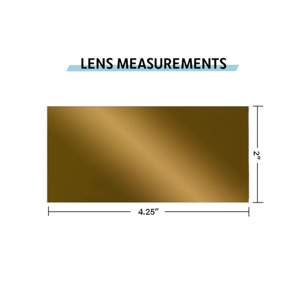 Gold Welding Lens | Small 2 x 4.25 | Philllips Safety