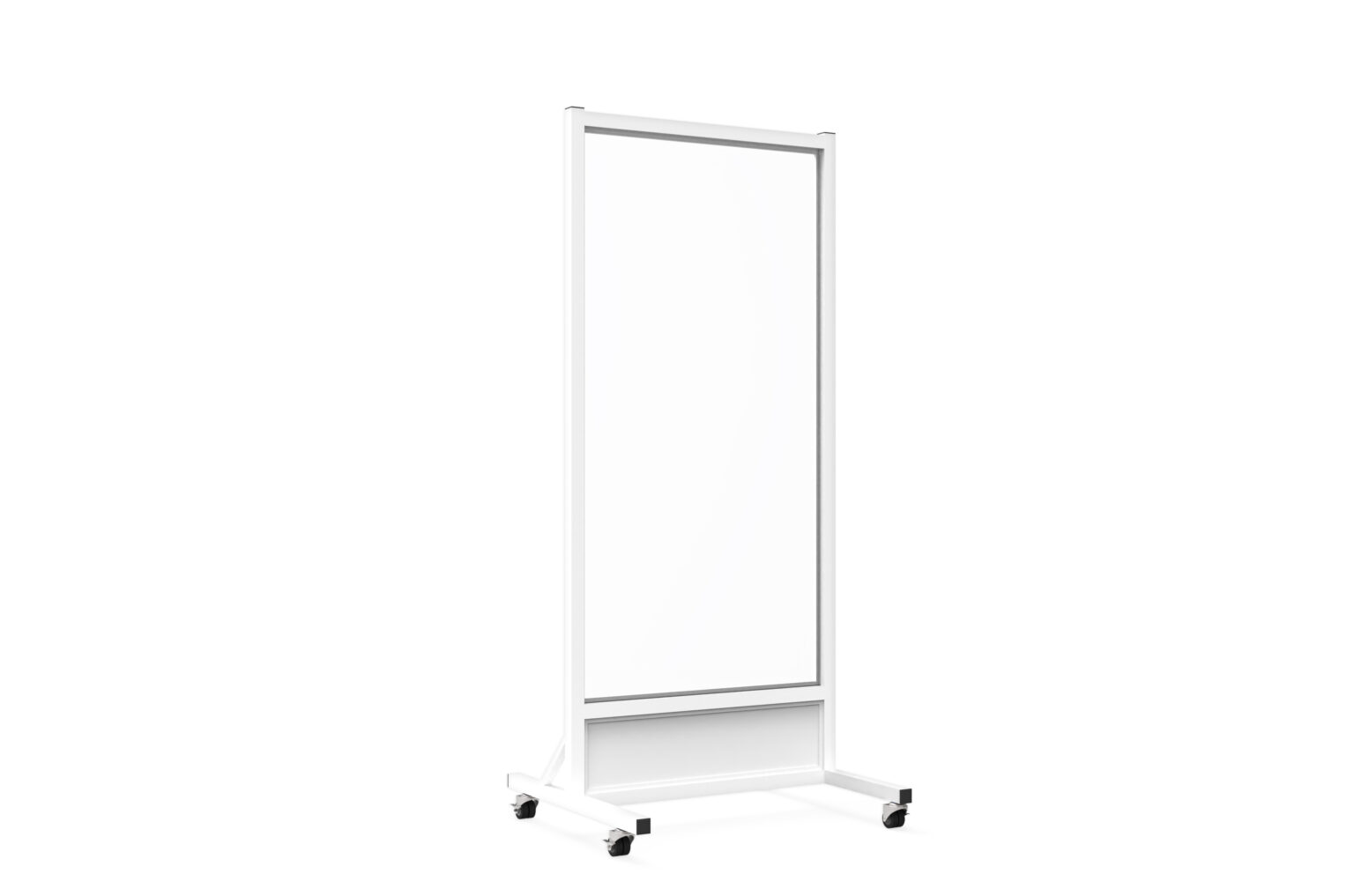 MRI-Safe Mobile Leaded Aluminum Barrier with 30" x 60" Window