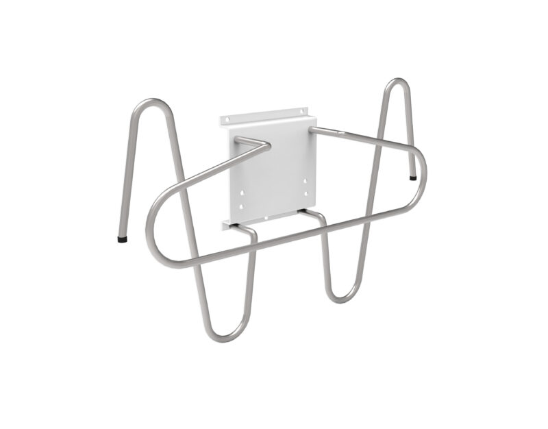 Wall Mounted Chrome Lead Apron and Glove Holder
