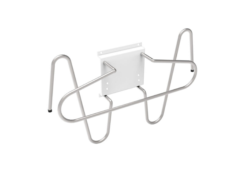 Wall Mounted Chrome Lead Apron and Glove Holder