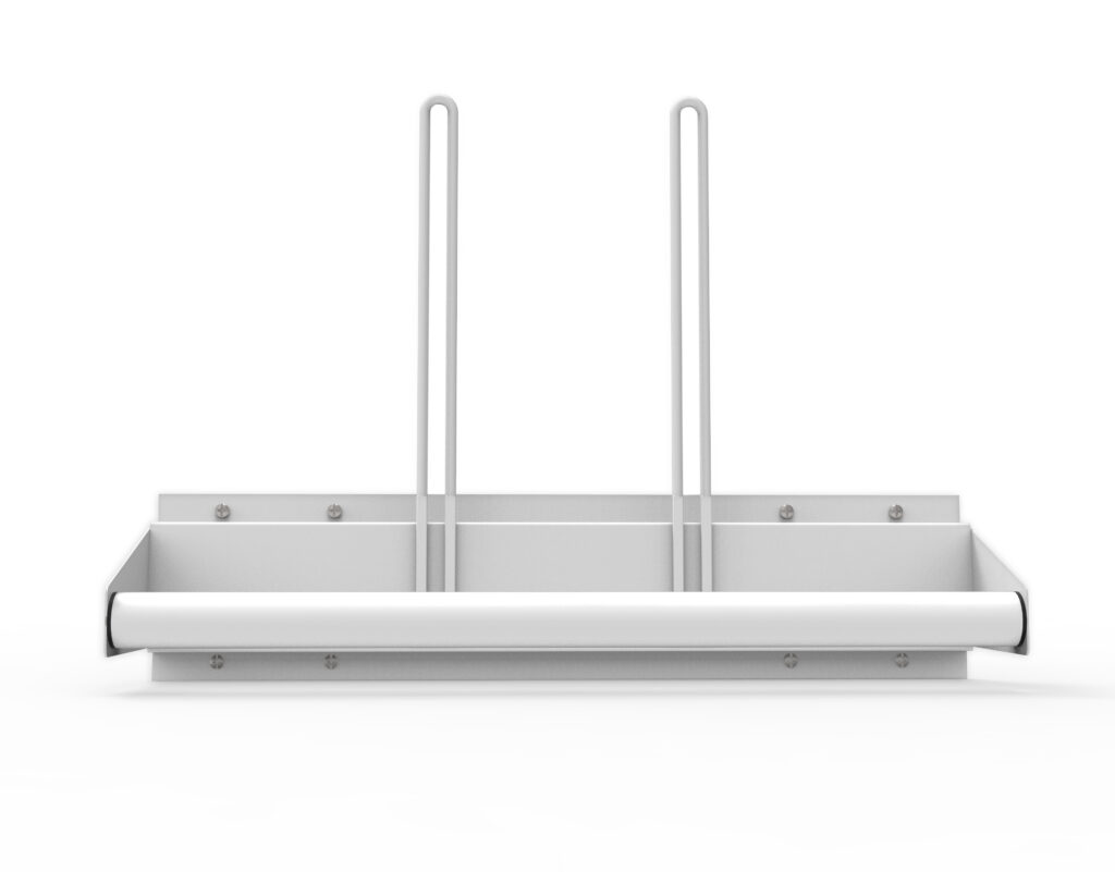 Wall Mounted Steel Apron Rack, Towel Bar Style, with Glove Holders ...