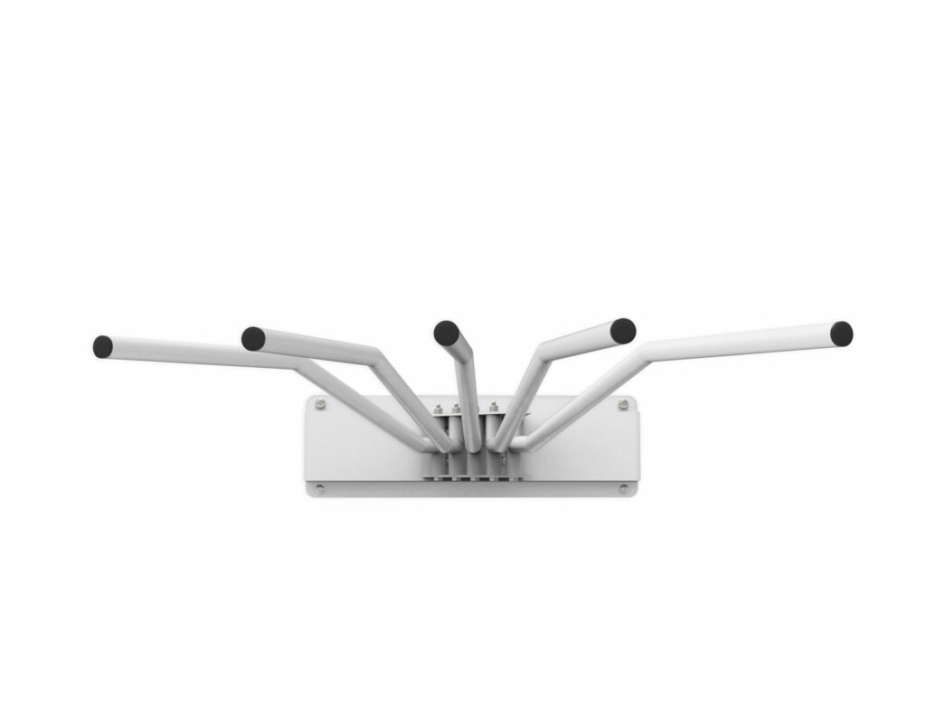 Wall Mounted Apron Rack with 5 Swing Rods | Phillips Safety