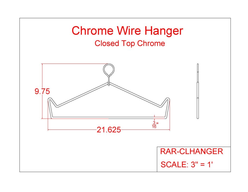 Closed Top Chrome Wire Apron Hanger | Phillips Safety