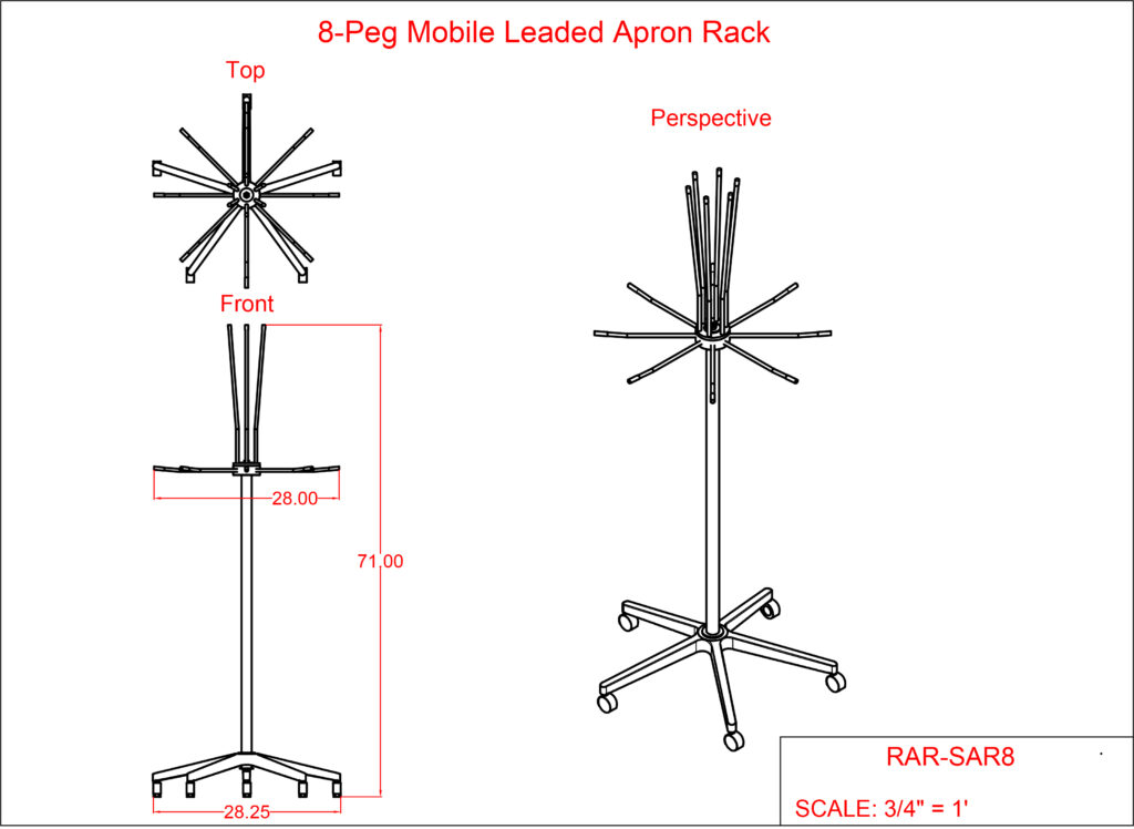 8-Peg Spyder Apron Rack with Glove Holder | Phillips Safety