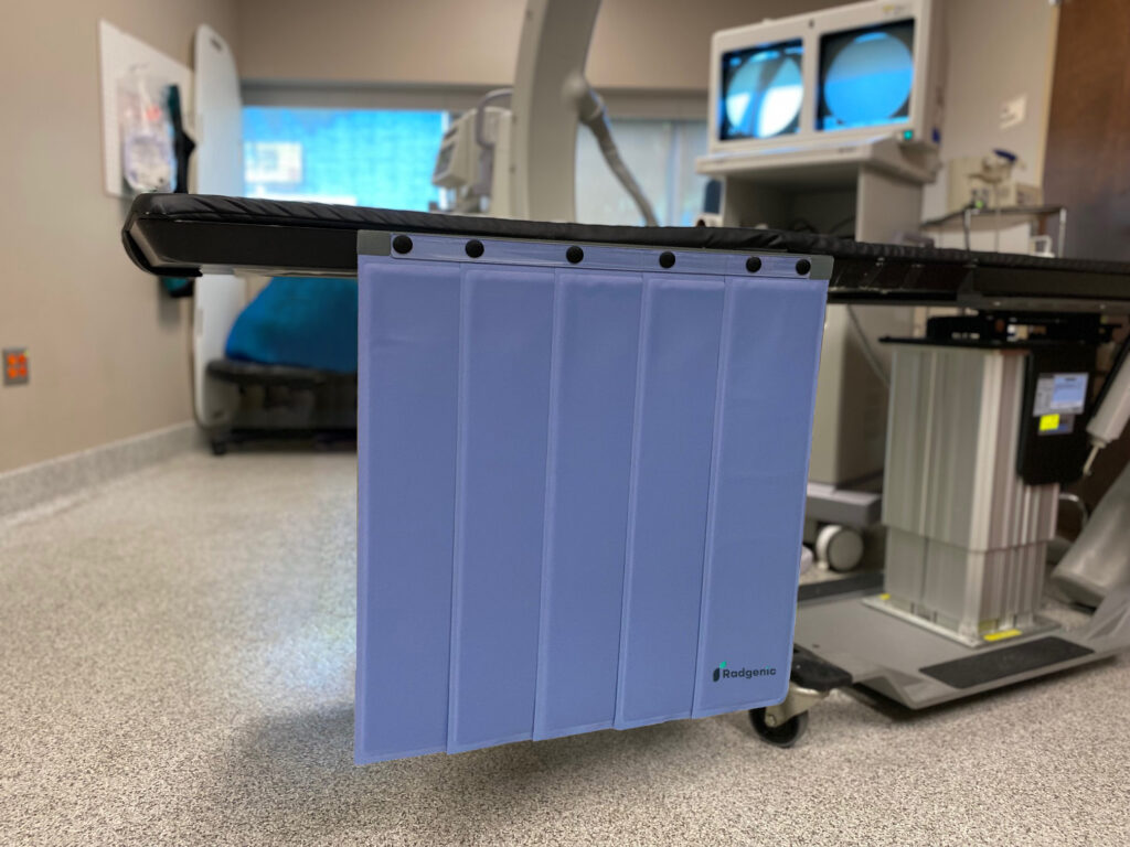 Radiation Shielding Pleated Table Shield - Phillips Safety