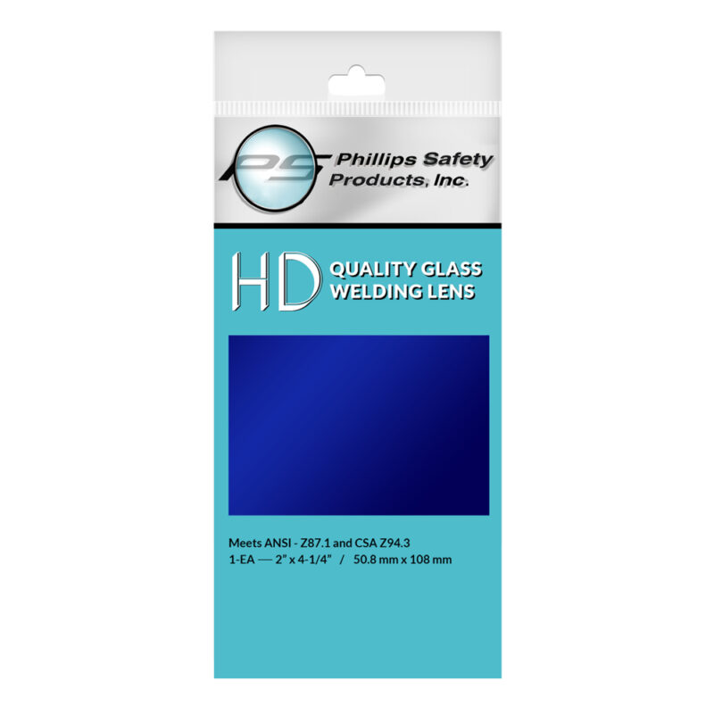 Cobalt Blue Metal Working Filter Lens | Small 2 x 4.25 | Phillips Safety