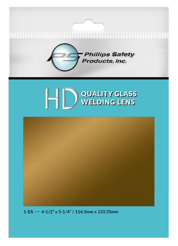 Gold Welding Lens | Large 4.5 x 5.25 | Phillips Safety