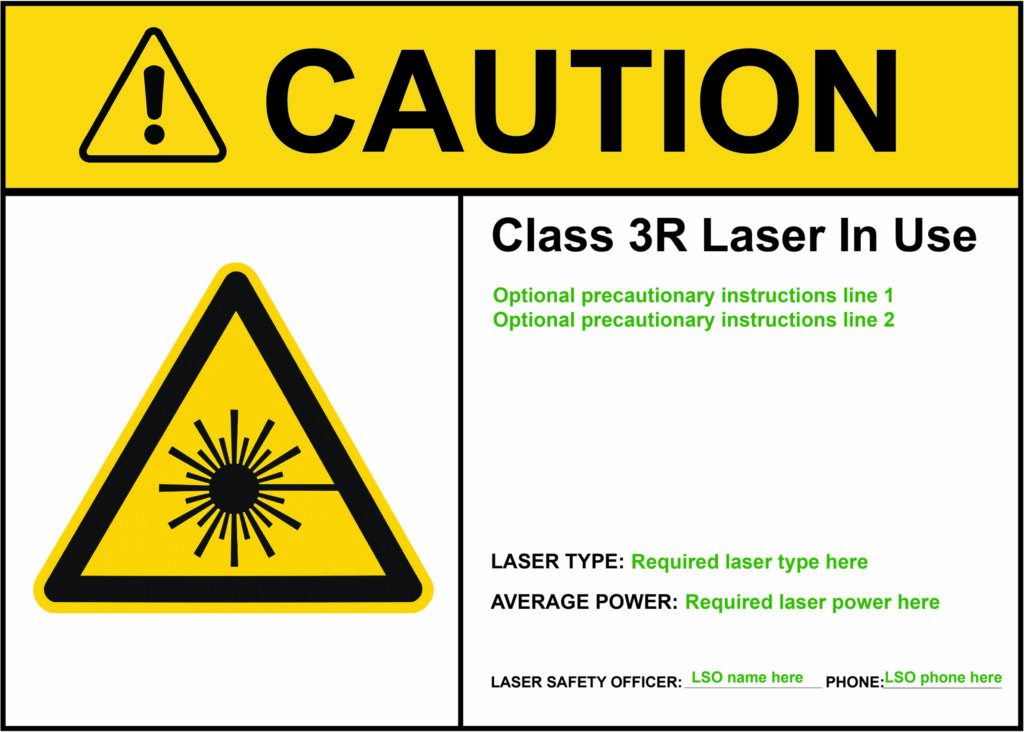 Caution Class 3R Laser In Use Laser Warning Sign | Phillips Safety