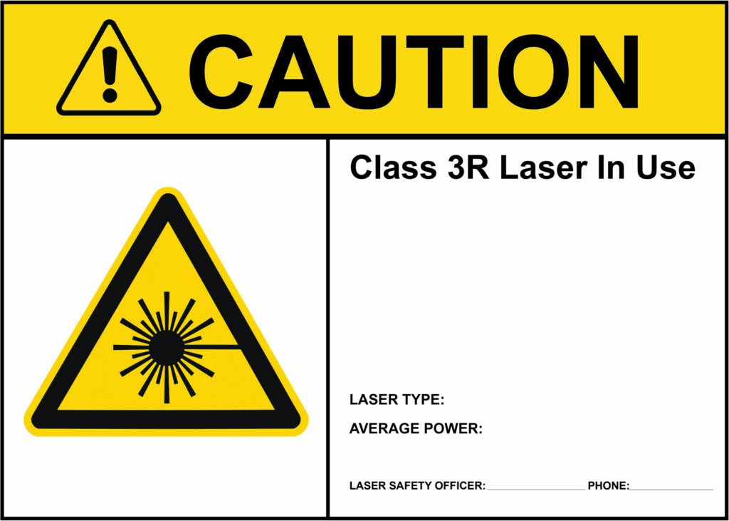 Caution Class 3R Laser In Use Laser Warning Sign | Phillips Safety