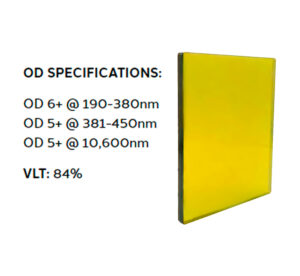 UV/Excimer Laser Protective Acrylic Sheet, Yellow | Phillips Safety