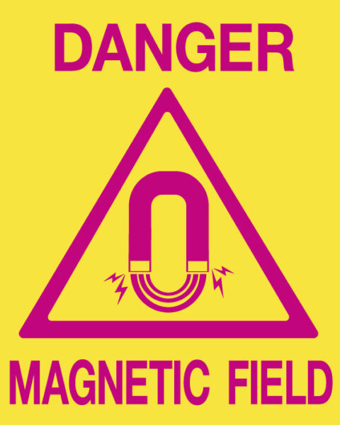 Silk Screened Sign Danger Magnetic Field | Phillips Safety