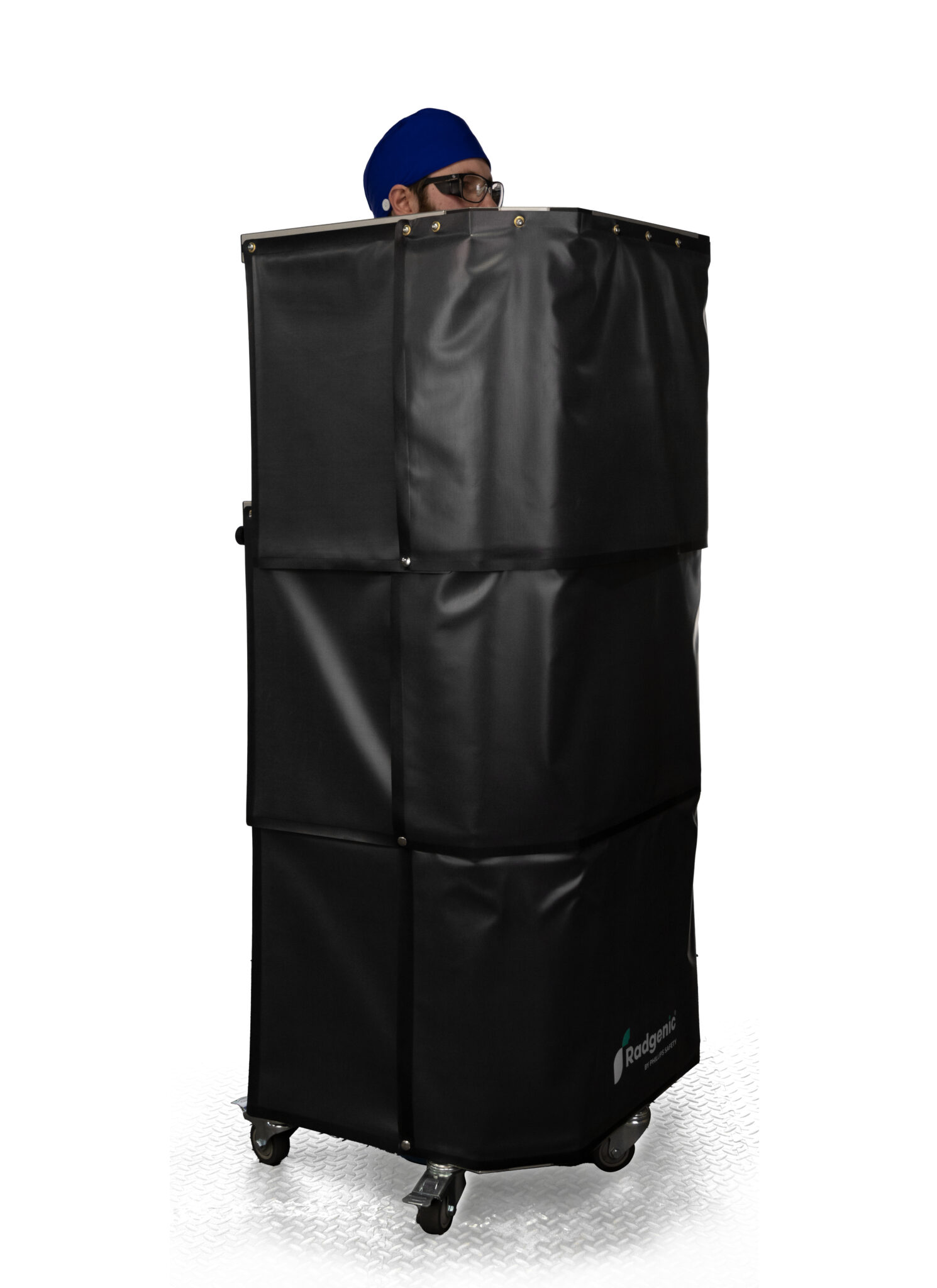 Adjustable Height Wraparound Mobile Leaded Barrier