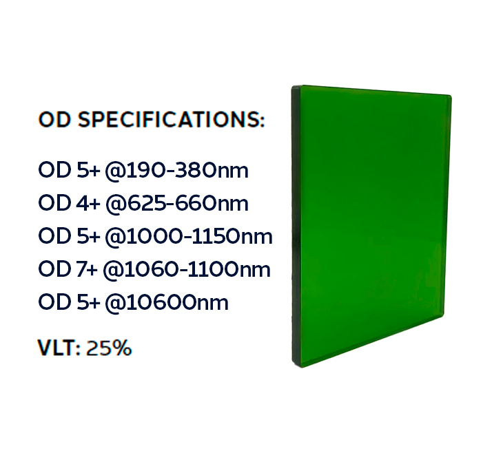 625 Laser Protective Acrylic Sheet, Dark Green | Phillips Safety