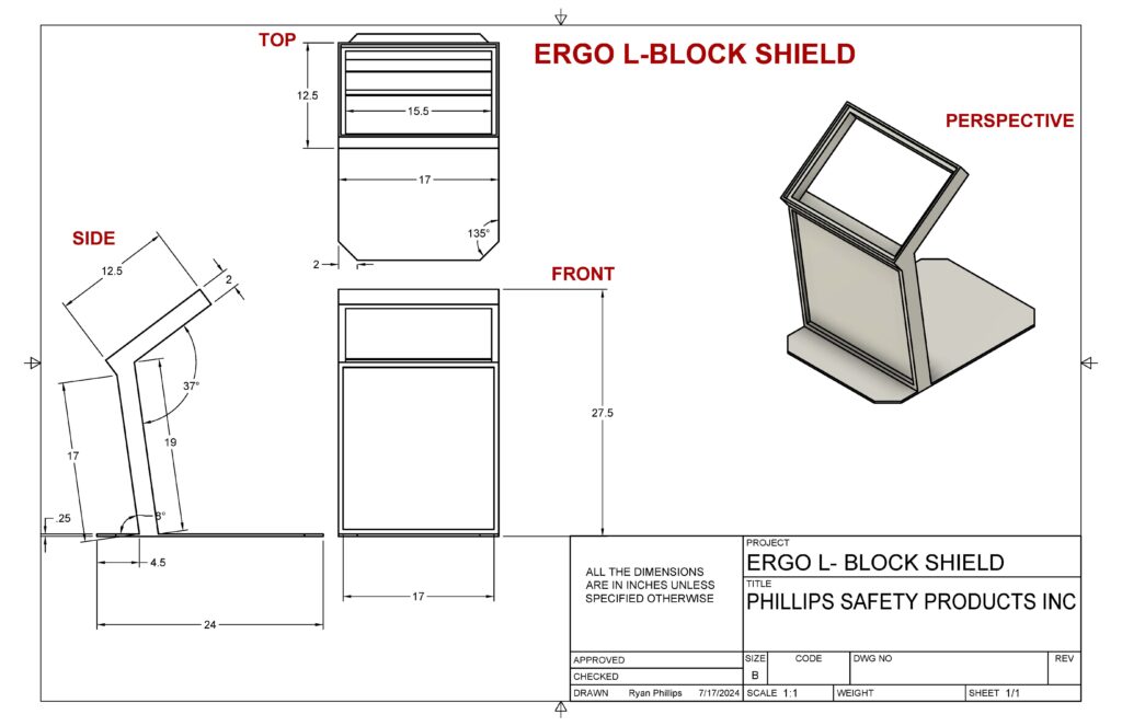 Ergo L-Block Shield - Phillips Safety