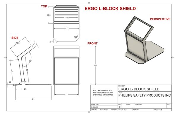Ergo L-Block Shield - Phillips Safety