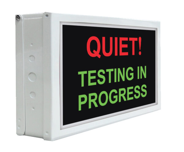 Quiet! Testing in Progress Led Sign | Phillips Safety